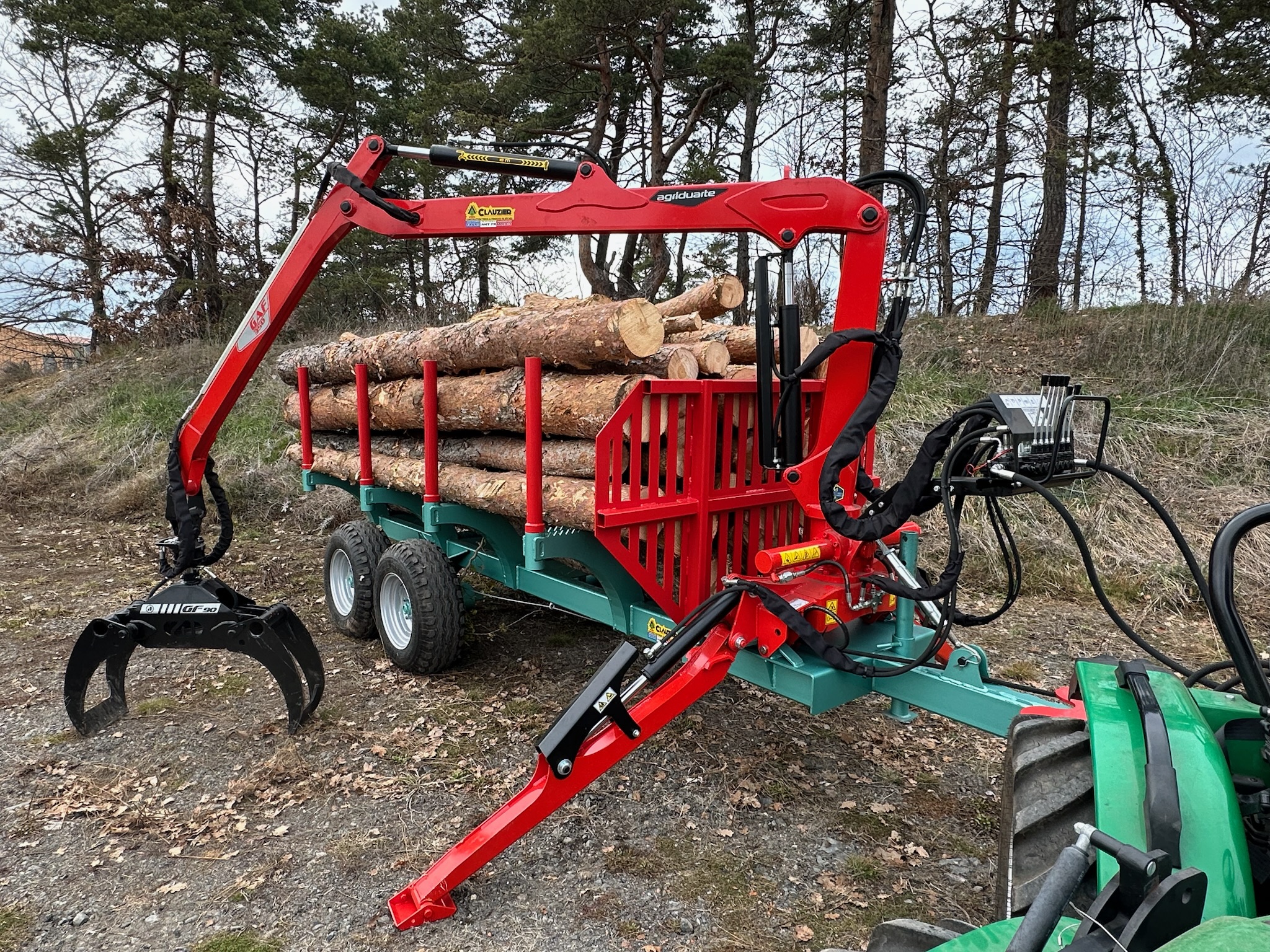 Remorque forestière Clauzier 5T - Matériel Forestier Clauzier